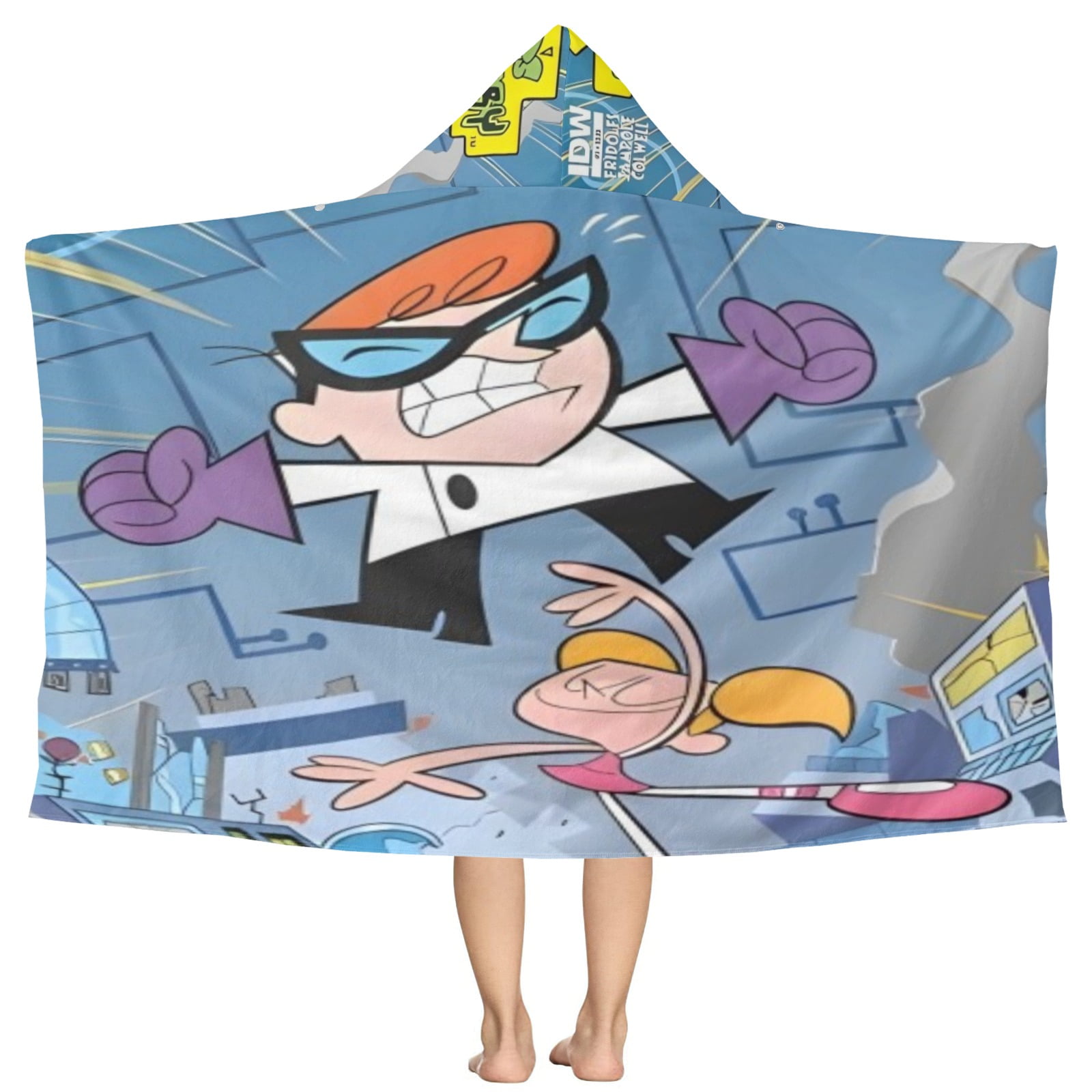 Dexter's Laboratory Pattern Beach Poncho - Microfiber - Towel - Kids ...