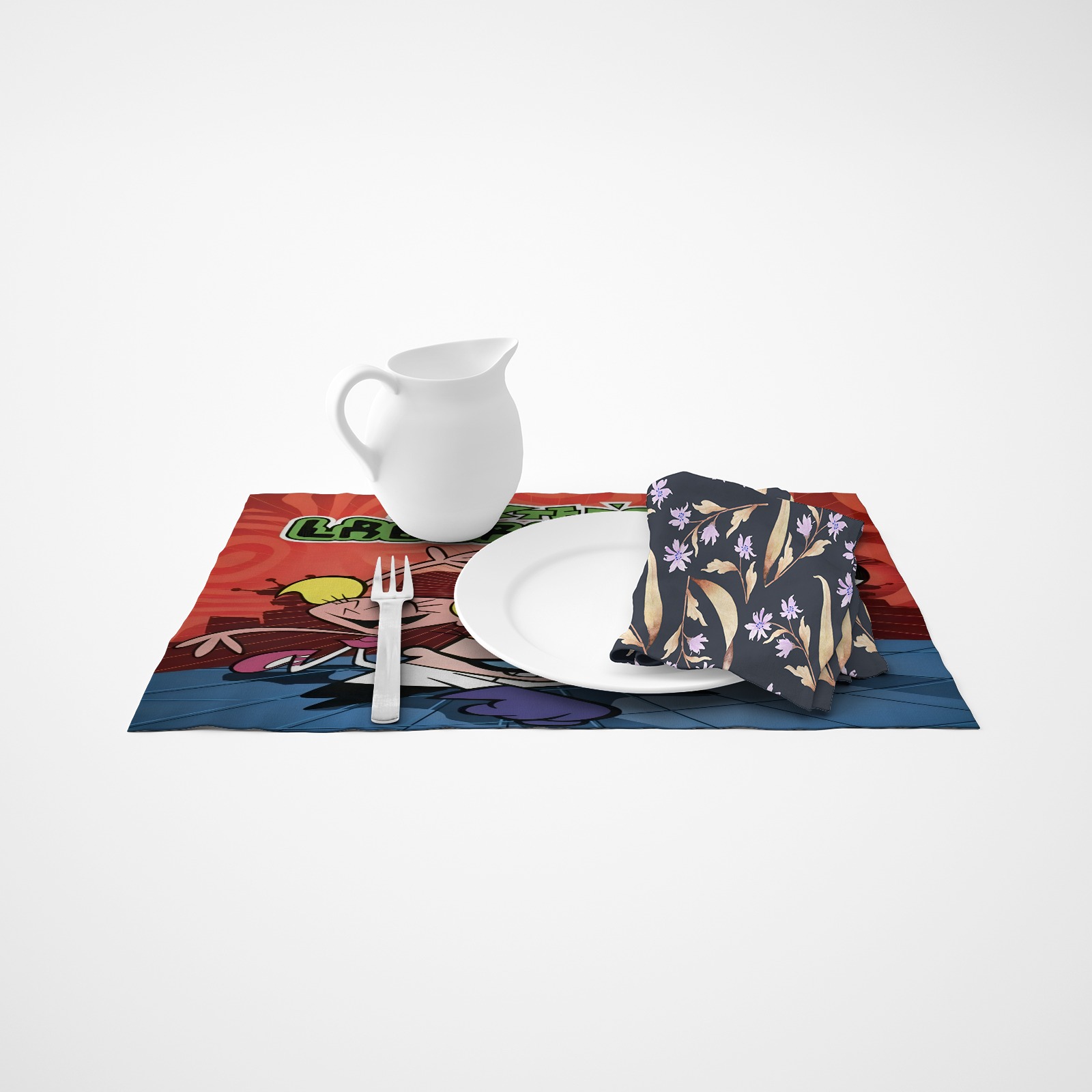 Dexter's Laboratory linen placemat has an iconic print and is made from ...