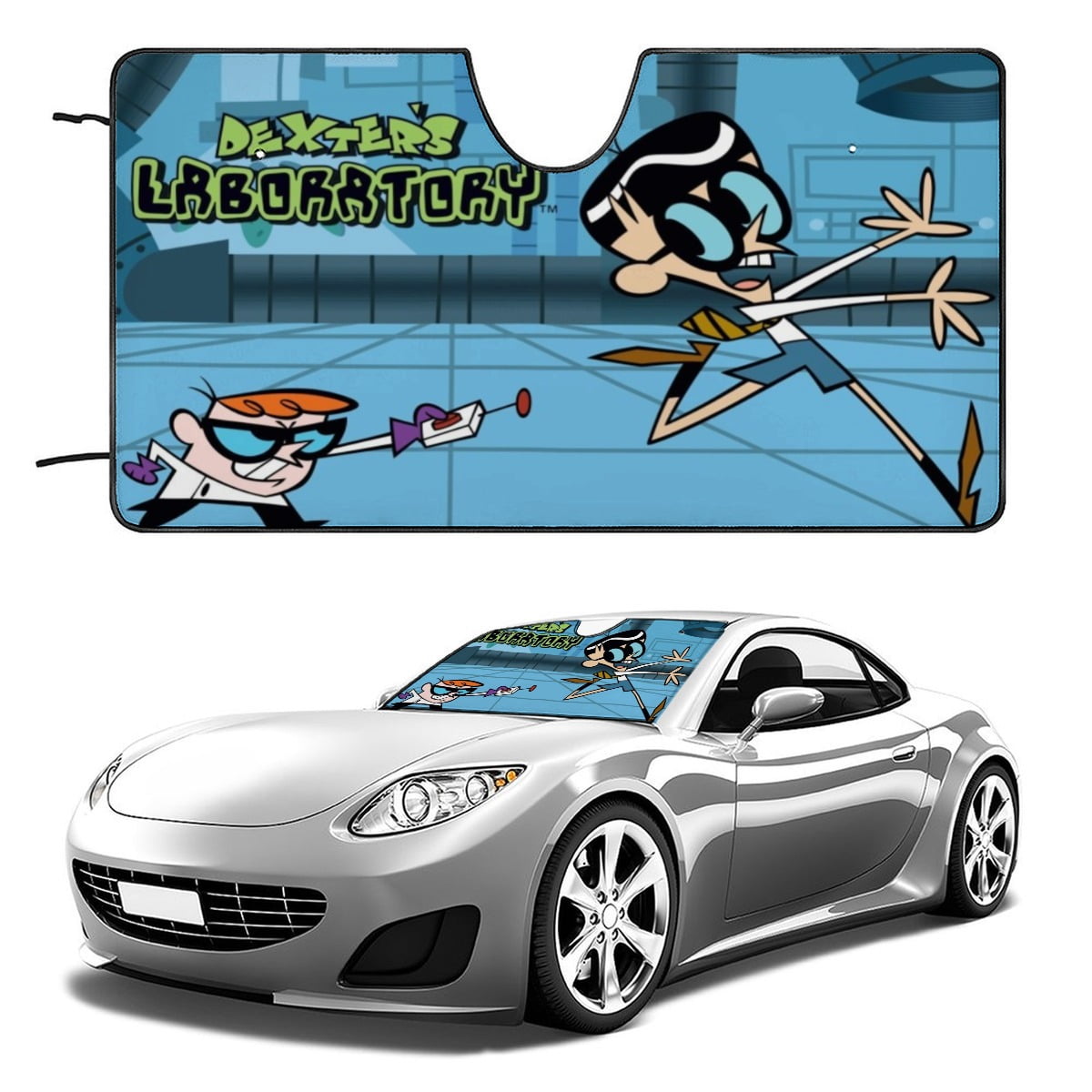 Dexter's Laboratory-theme Windshield Sun Shade Front Protector Folding ...