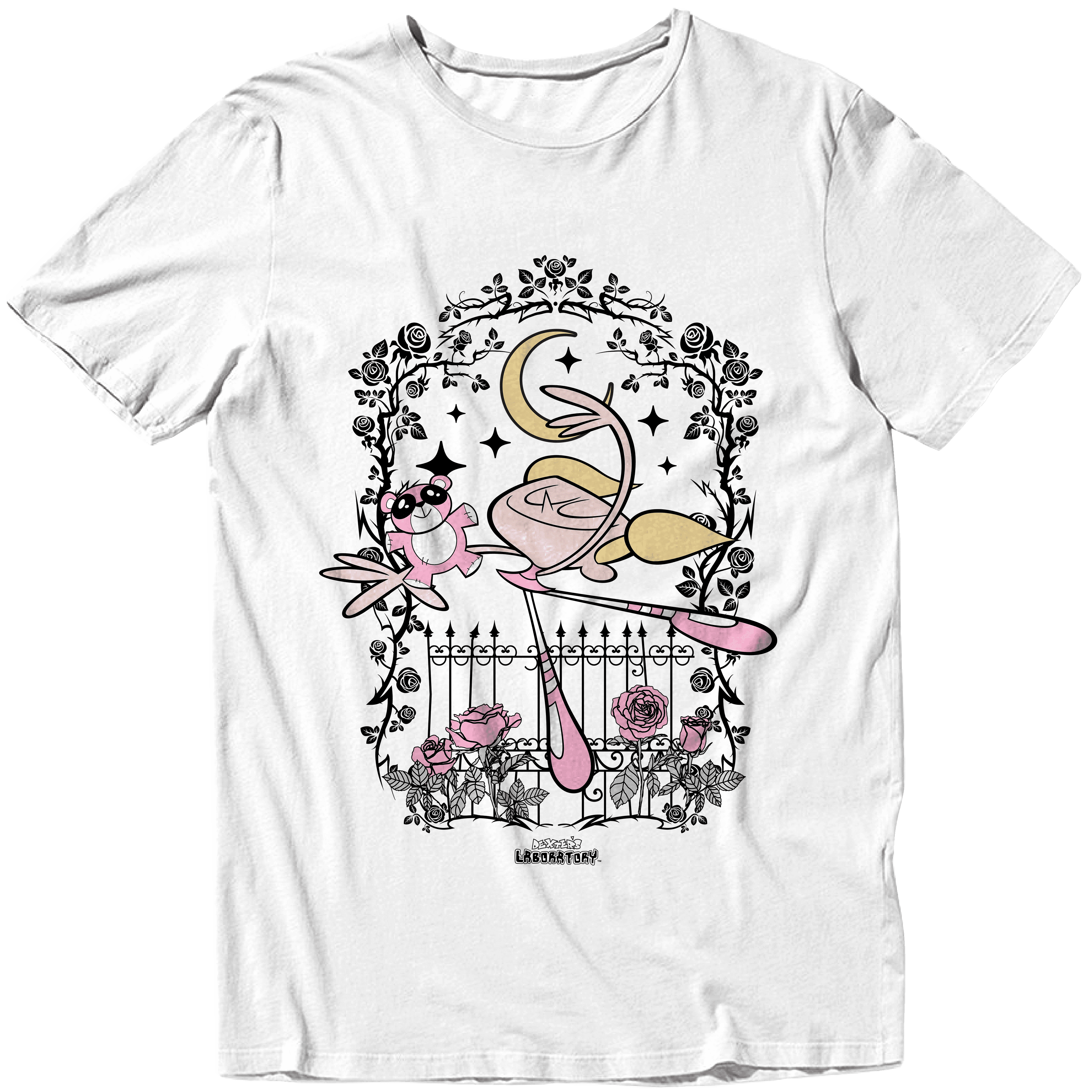 Dexters Lab Dancing Dee Dee Adult Unisex Short Sleeve T-Shirt (White, S ...