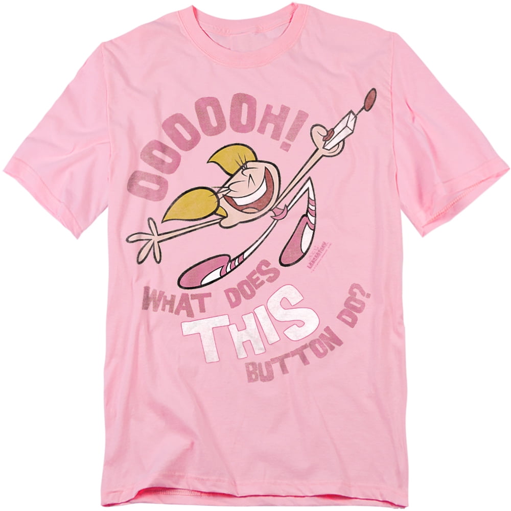Dexters Laboratory Button Officially Licensed Adult T-Shirt 2XL ...