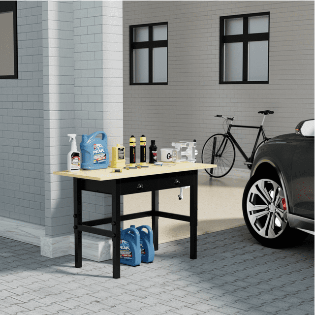 Dextra 55’’ Adjustable Work Benches for Garage Work Table with Power ...
