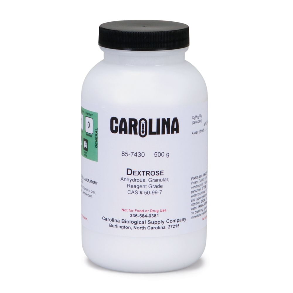 Dextrose, Anhydrous, Granular, Reagent Grade, 500 G - Walmart.com