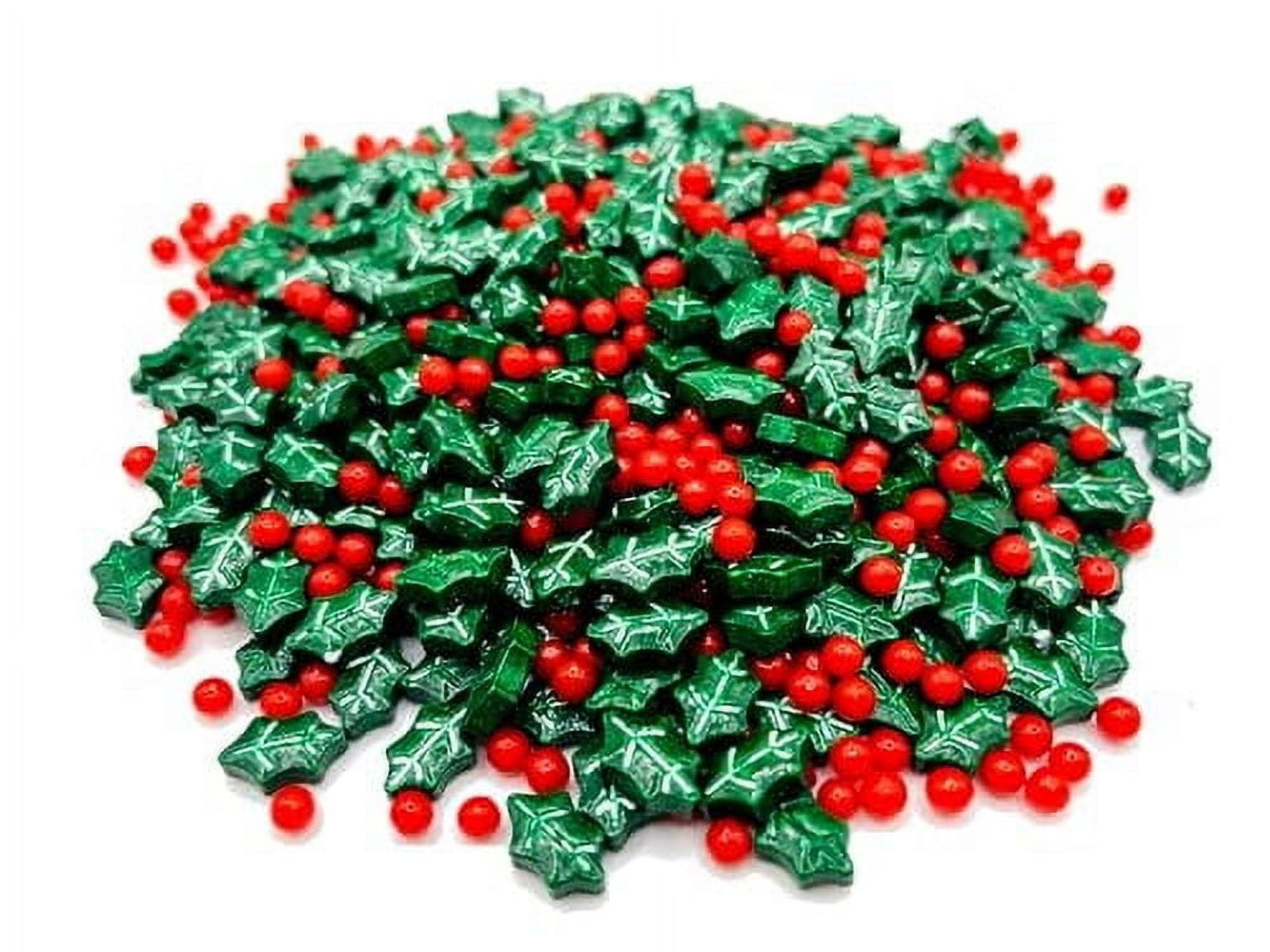 Dextrose Holly Berry Blend Sprinkle Mix - 12 Oz Resealable Stand Up Bag ...