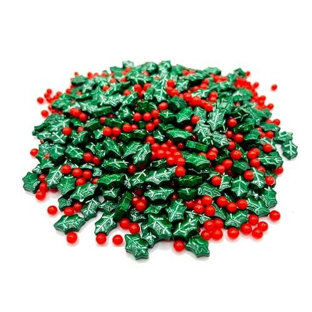 Dextrose Holly Berry Blend Sprinkle Mix - 8 oz Resealable Stand Up Bag ...