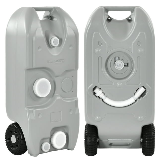 Dextrus 10.6 Gallon (40L) Portable Water Tank With Wheels, Filling Port ...