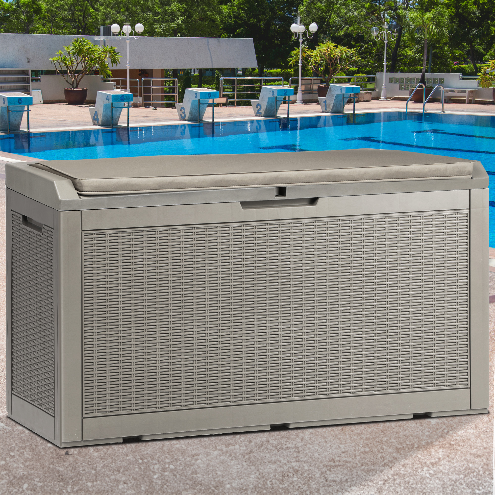 Leisure Season Deck Storage Box, Medium Brown - Walmart.com