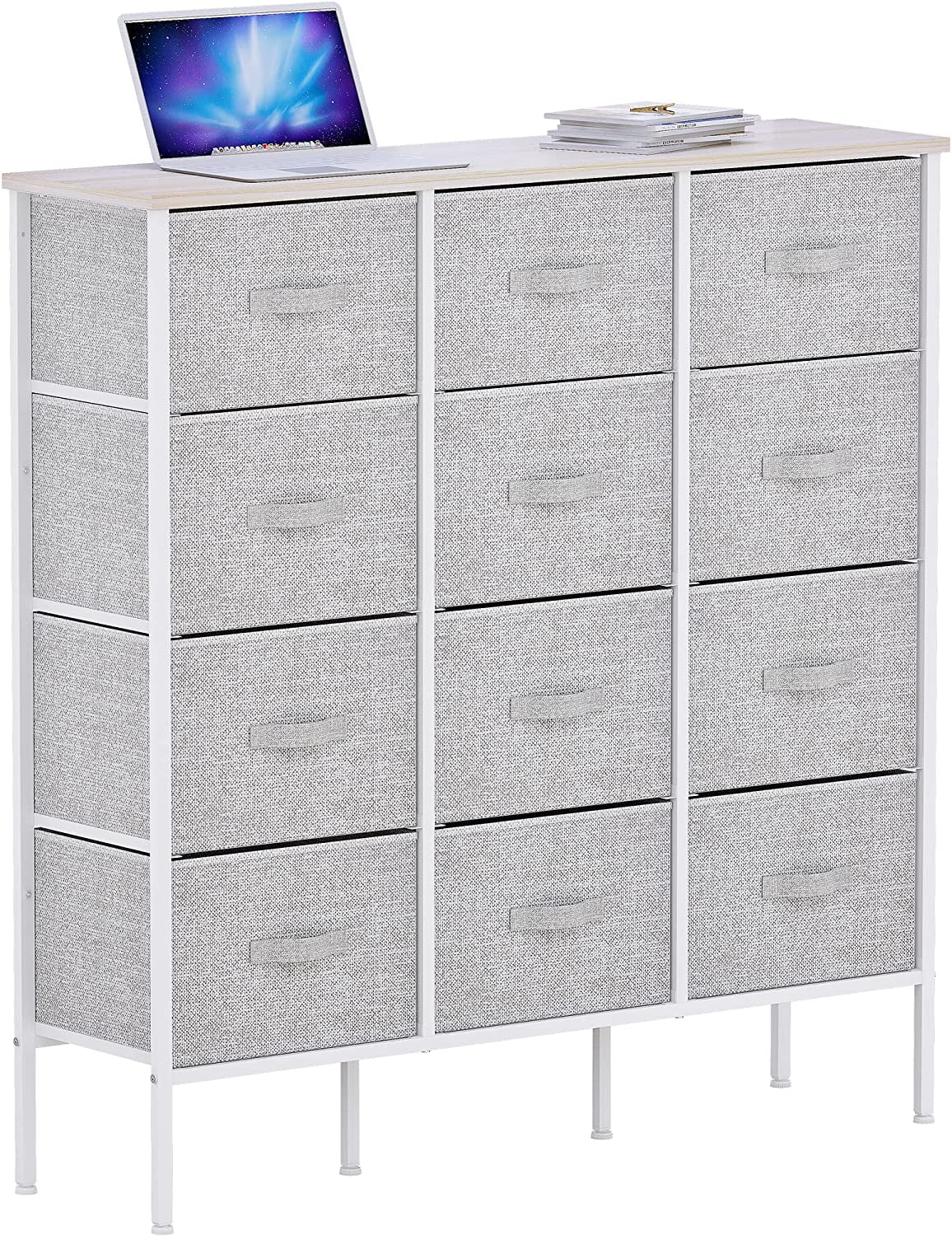 Dextrus Compact 12-Drawer Dresser, Clothes Storage, Closet Organizer ...