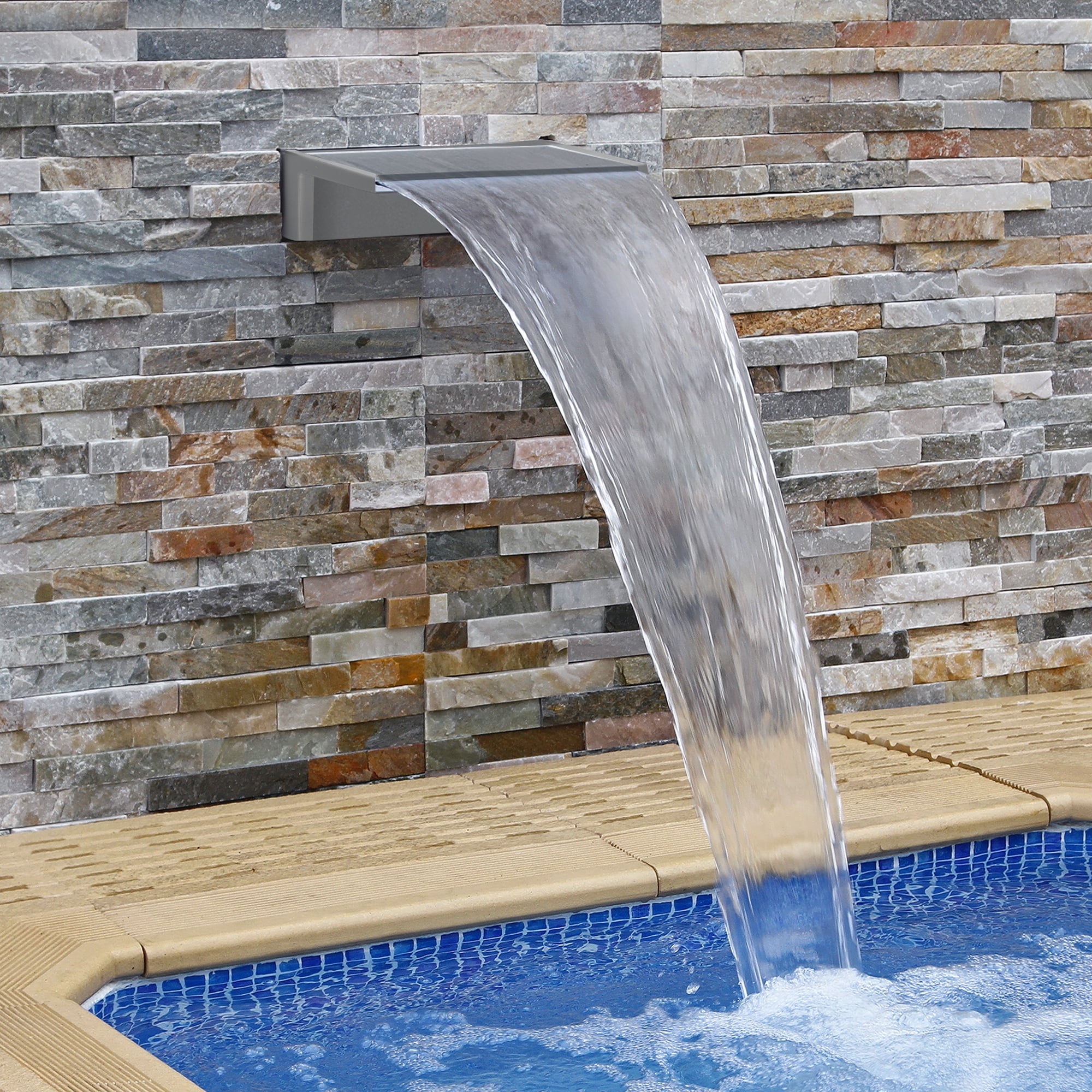 Dextrus 12" Pool Fountain with App Control, Acrylic Waterfall for ...