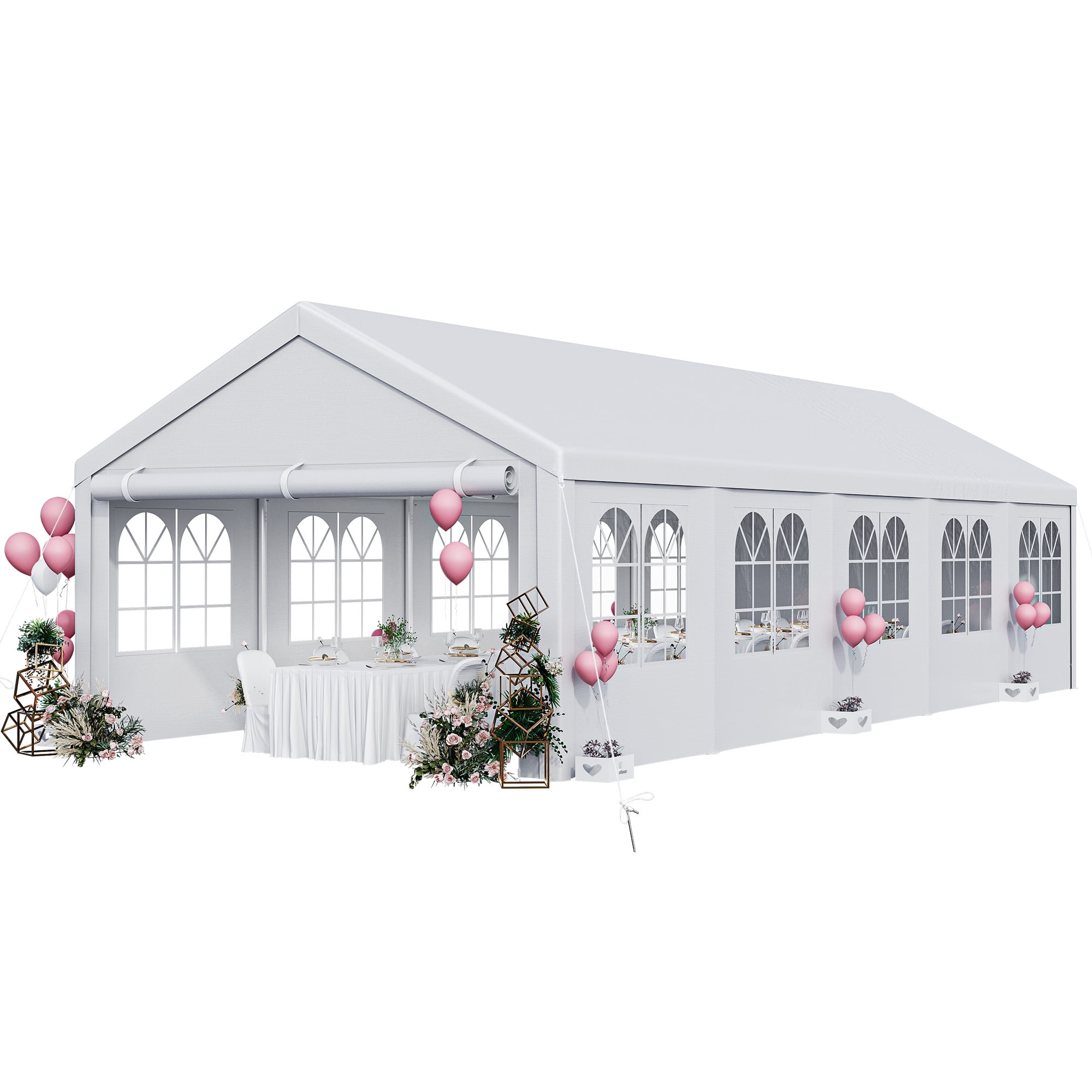 Dextrus 16x32FT Party Tent Heavy Duty Outdoor Wedding Tent Canopy Event ...