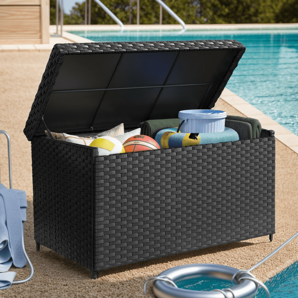 Dextrus 170 Gallon Weatherproof Deck Box Patio Garden Pool Storage ...