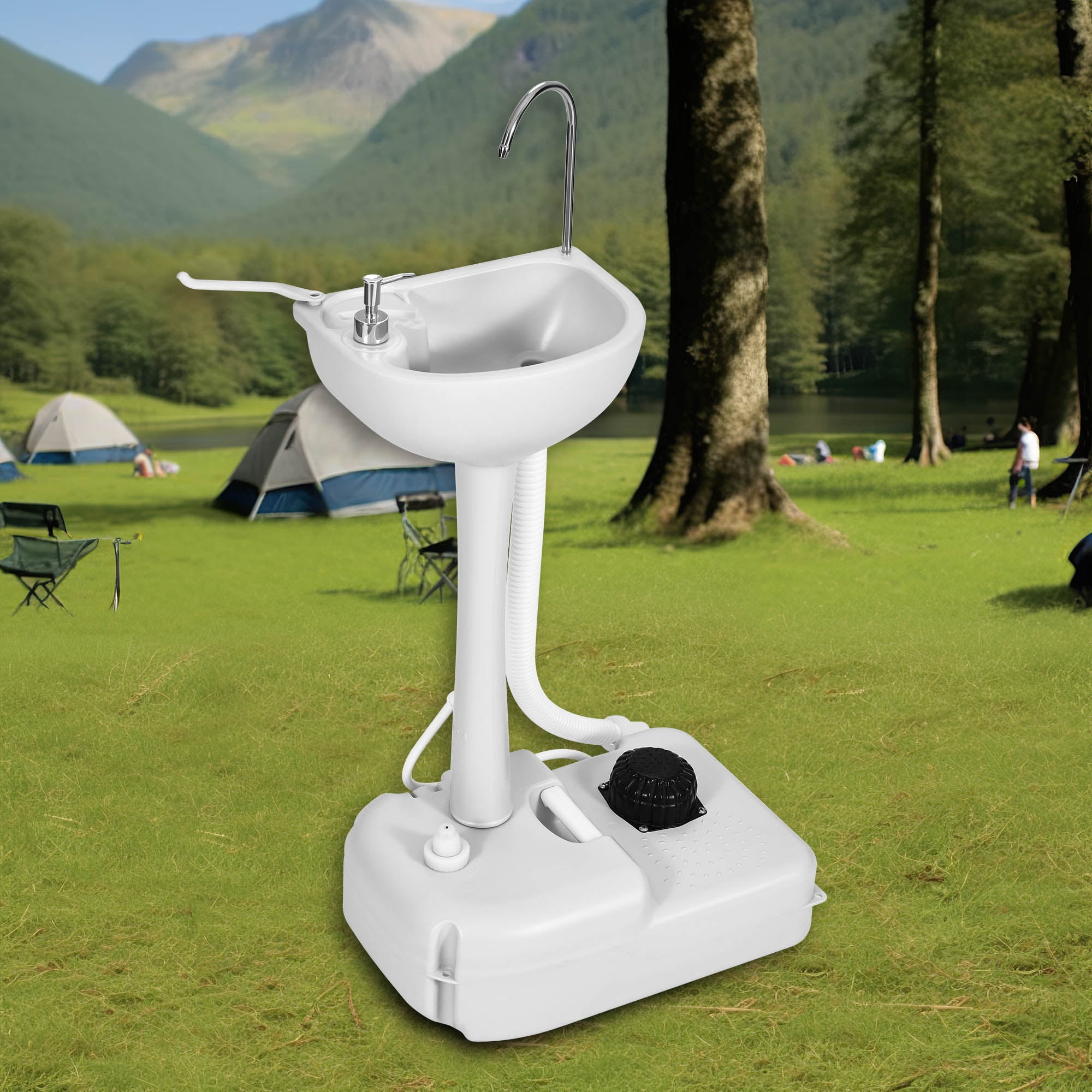 Dextrus 17L Portable Camping Sink, with Towel Holder & Soap Dispenser ...