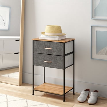Costway Mini Night Stand 2 Layer 1 Drawer Bedside End Table Organizer ...