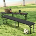 Dextrus 2 Pcs 6FT Foldable Outdoor Bench Set for Dining, Camping ...