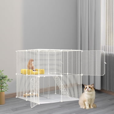 Dextrus Indoor/Outdoor Kitty Cage with Extra Large Hammock for 1-2 Cats ...