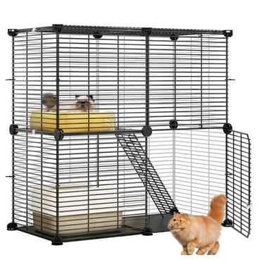 Dextrus Outdoor Play Large 5-Tier Metal Cat Cage, DIY Catio with Cube ...