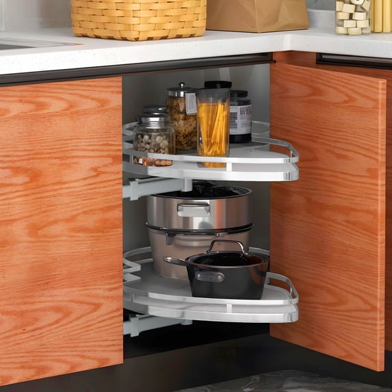DEXTRUS 2-Tier Swing Tray, Soft Close Blind Corner Kitchen Cabinet ...