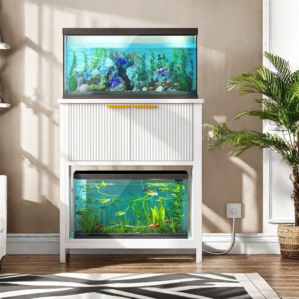 Dextrus 20-30 Gallon Aquarium Stand with Power Outlets, Fish Tank Stand ...