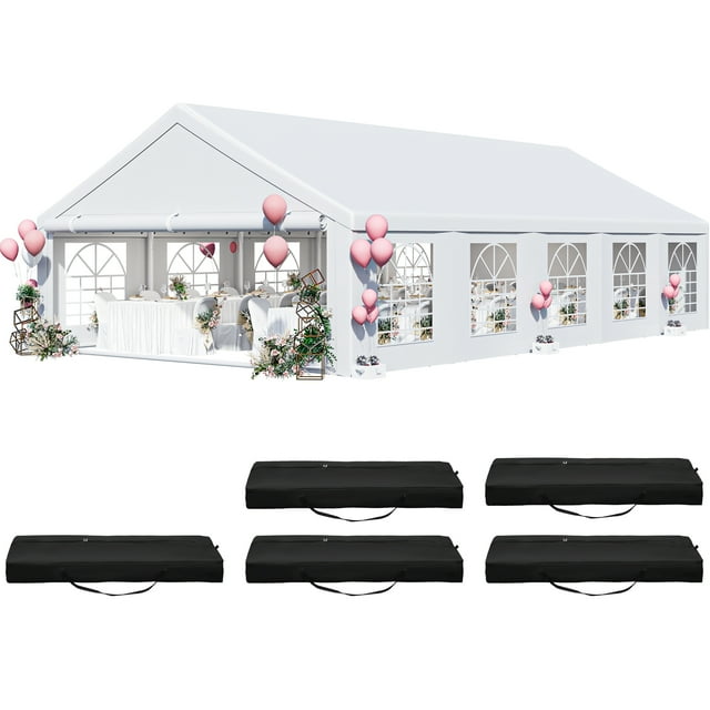 Dextrus 20x32 FT Heavy Duty Party Tent,Outdoor Wedding Event Tent with ...