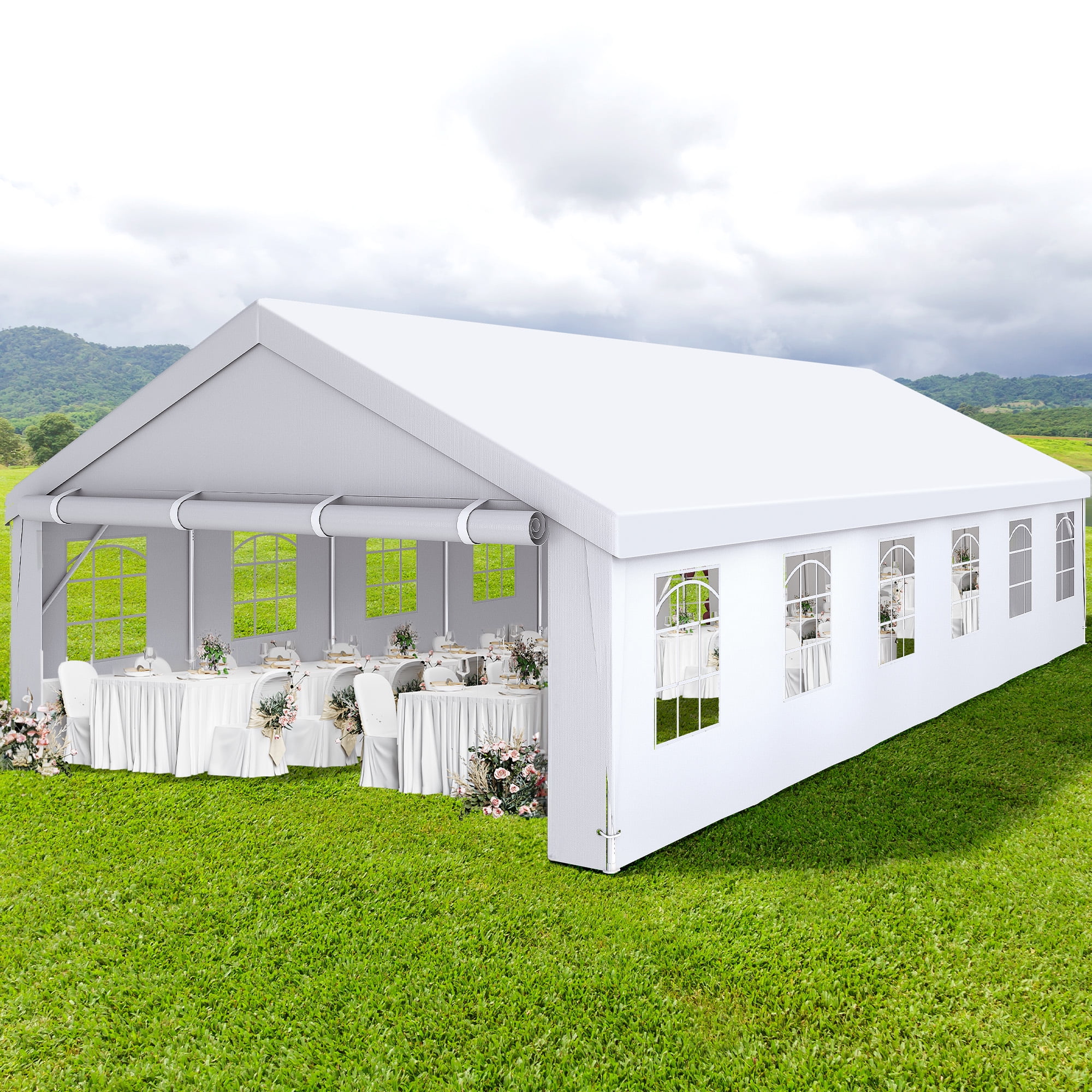 Dextrus 20x40 ft Outdoor Party Tent，Heavy Duty Event Tent with ...