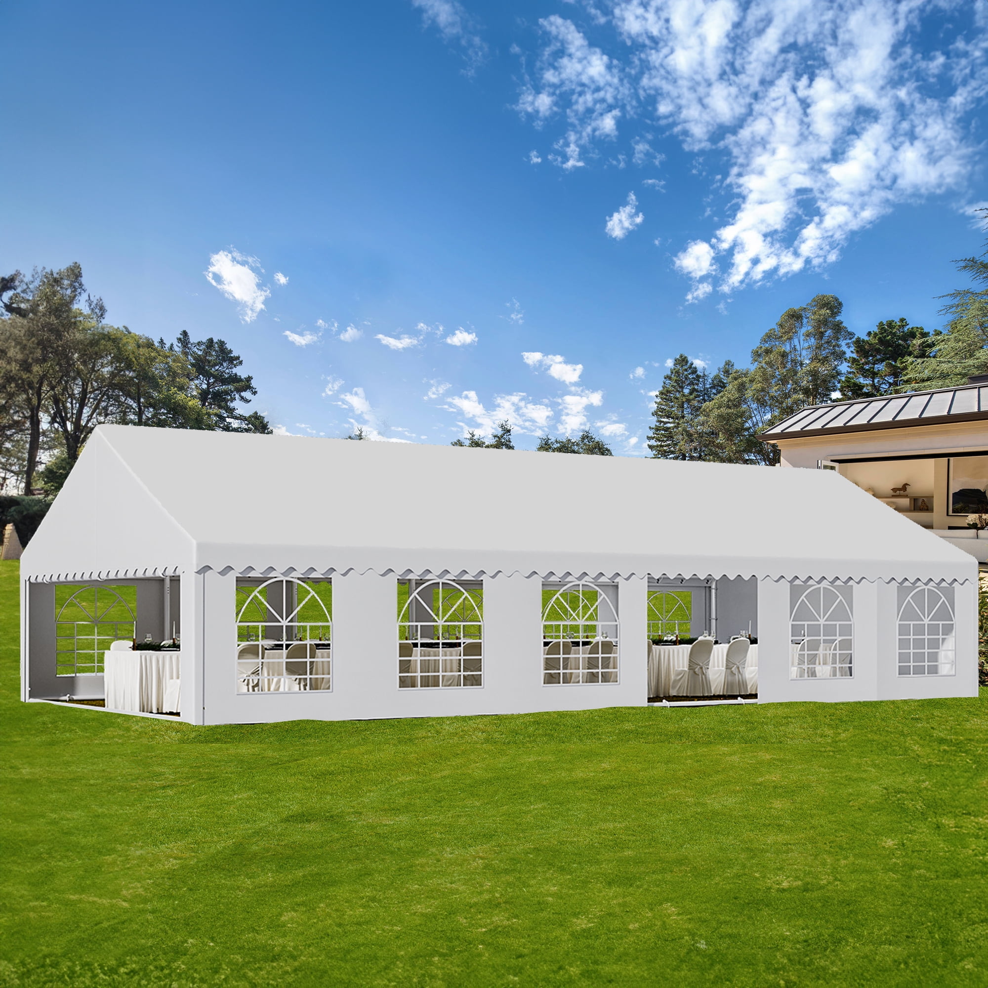 Dextrus 20x40FT Premium Wedding Event Party Tent with Galvanized Ripple ...