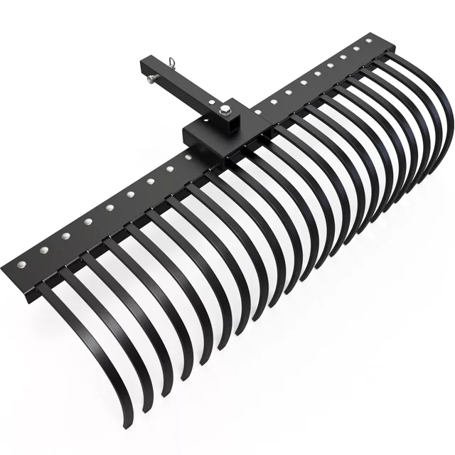Dextrus 21 Pine Straw Rake with 2" Receiver for Lawn Tractors ATVs ...