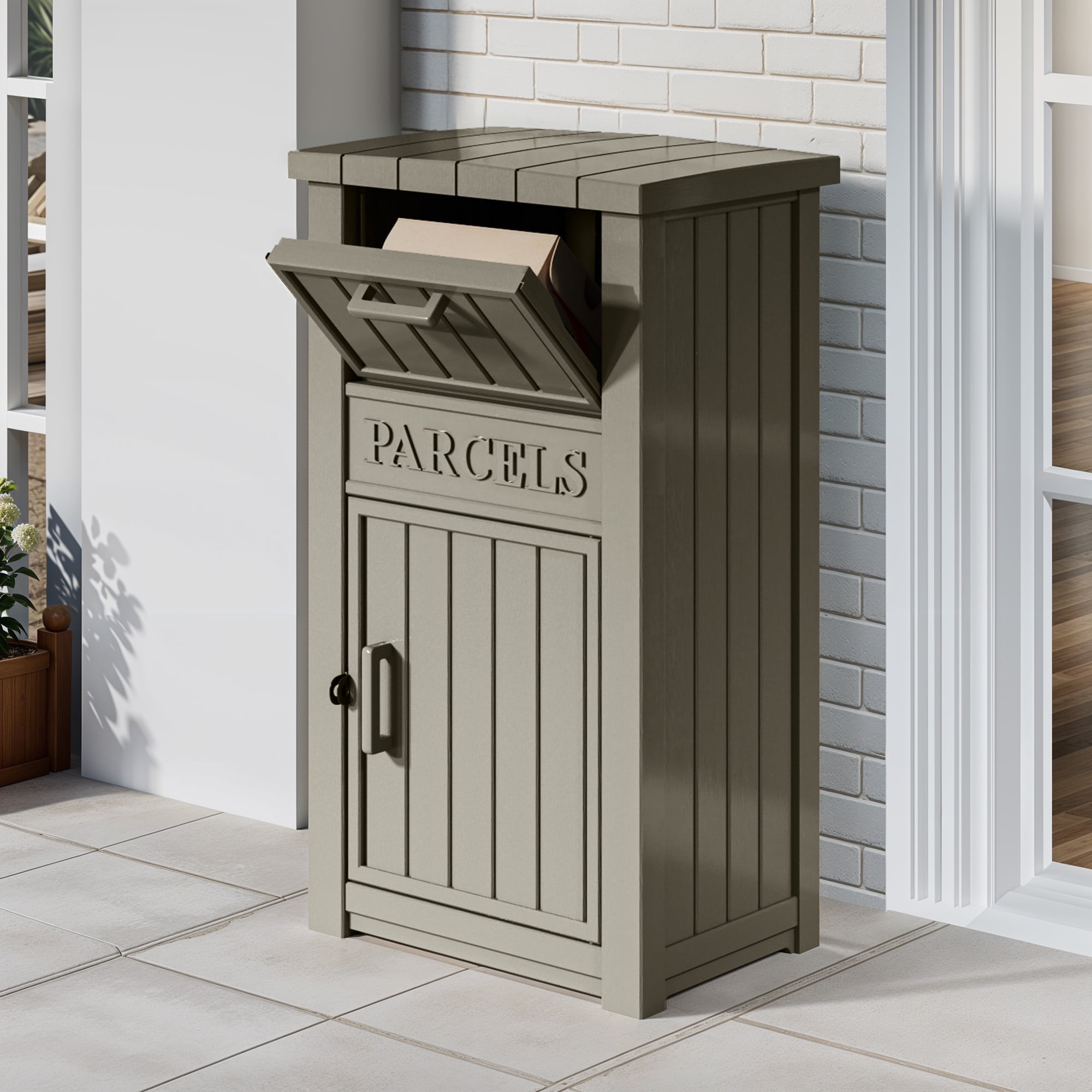 Dextrus 24 Gallon Outdoor Package Delivery Storage Box with Anti-Theft ...