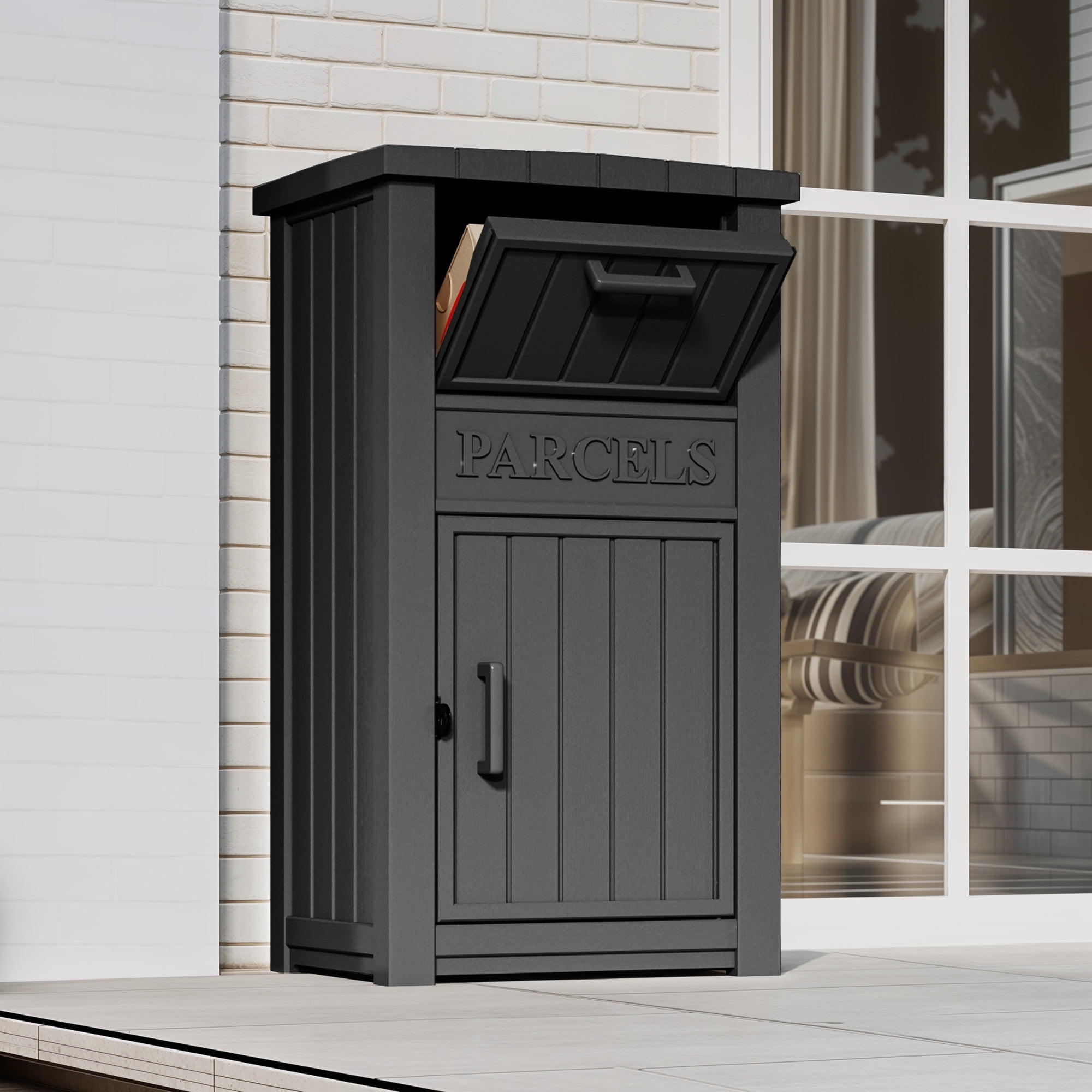 Dextrus 24 Gallon Outdoor Package Delivery Storage Box with Anti-Theft ...