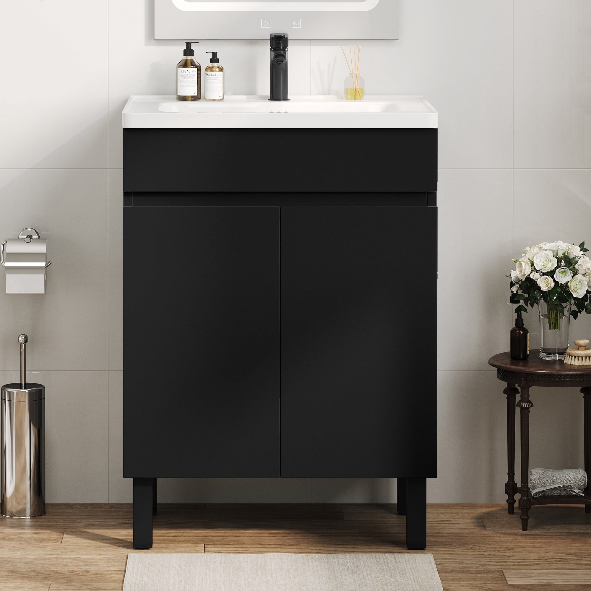 Dextrus 24 Inch Bathroom Vanity with Undermount Sink, Free Standing ...