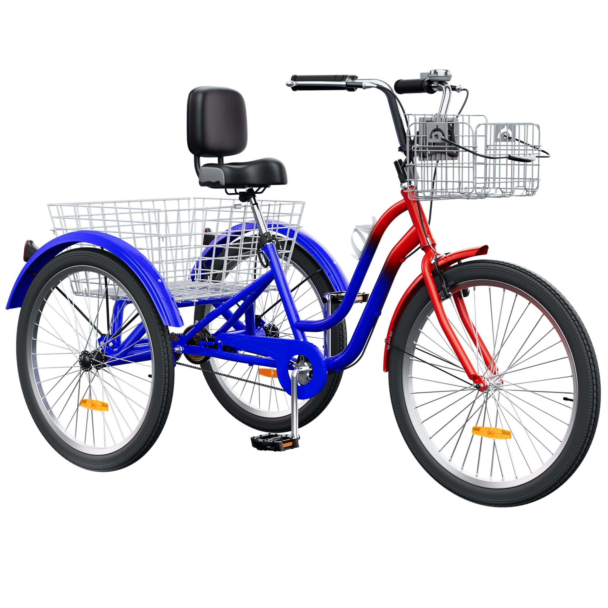 Dextrus 26 Inch 3-Wheel Bike, Single Speed Adult Trike, Low Step ...