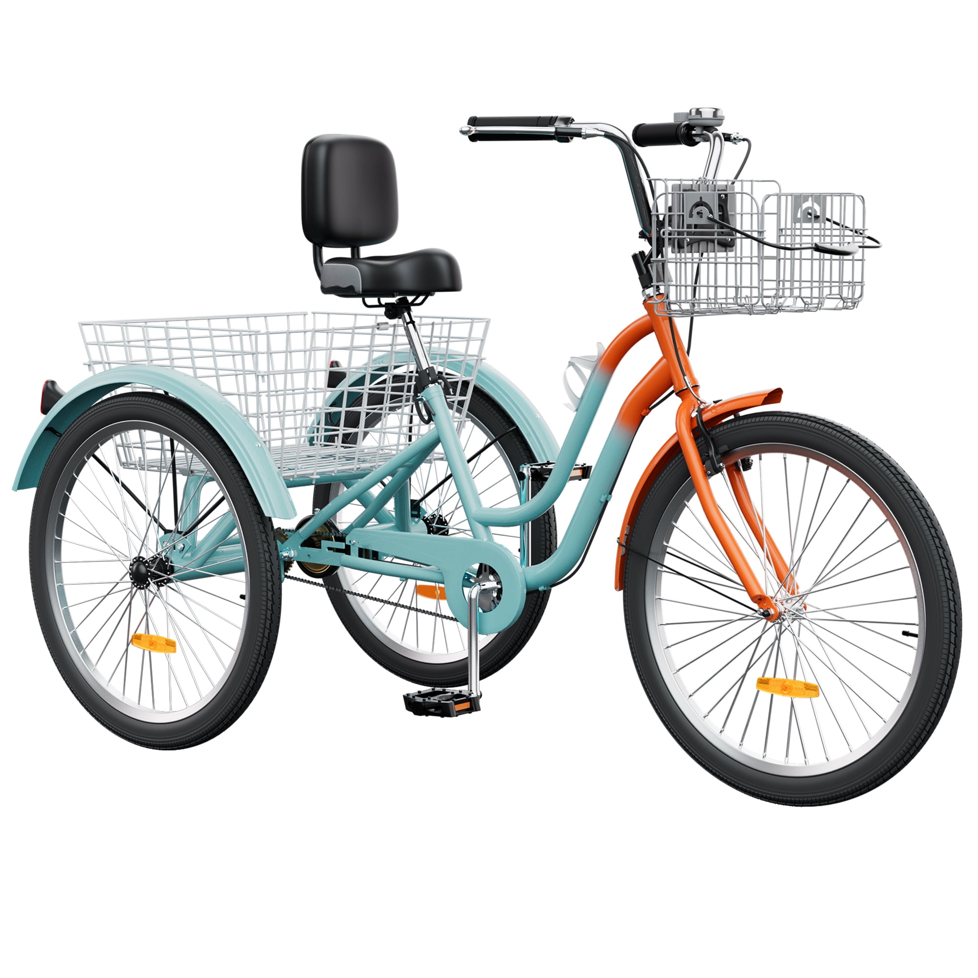 Dextrus 26 Inch 3-Wheel Bike, Single Speed Adult Trike, Low Step ...