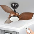 Dextrus 26 Inch Modern Ceiling Fans with Lights and Remote, Low Profile ...