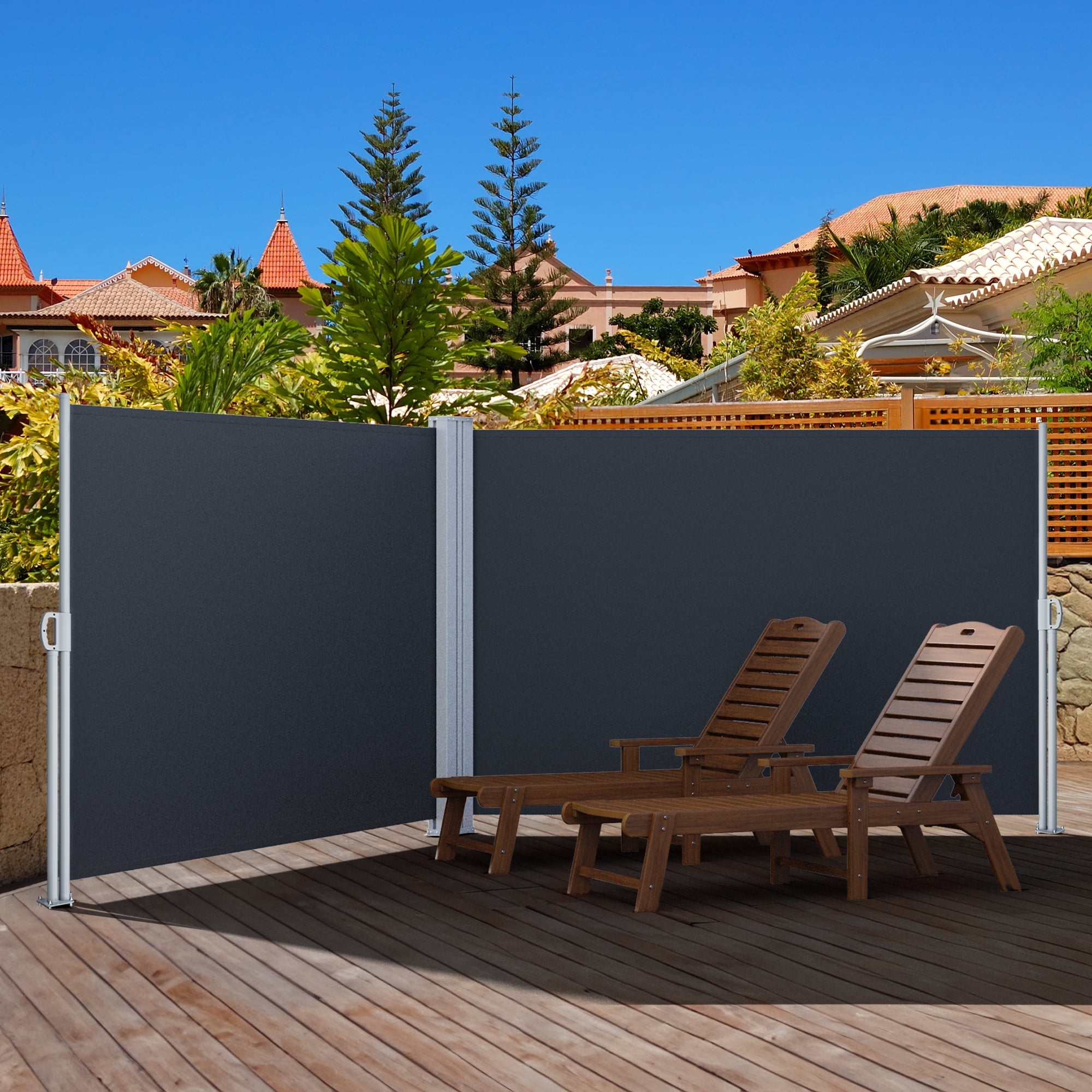 Dextrus 275''X 71'' Retractable Side Screen, Folding Privacy Fence, UV ...