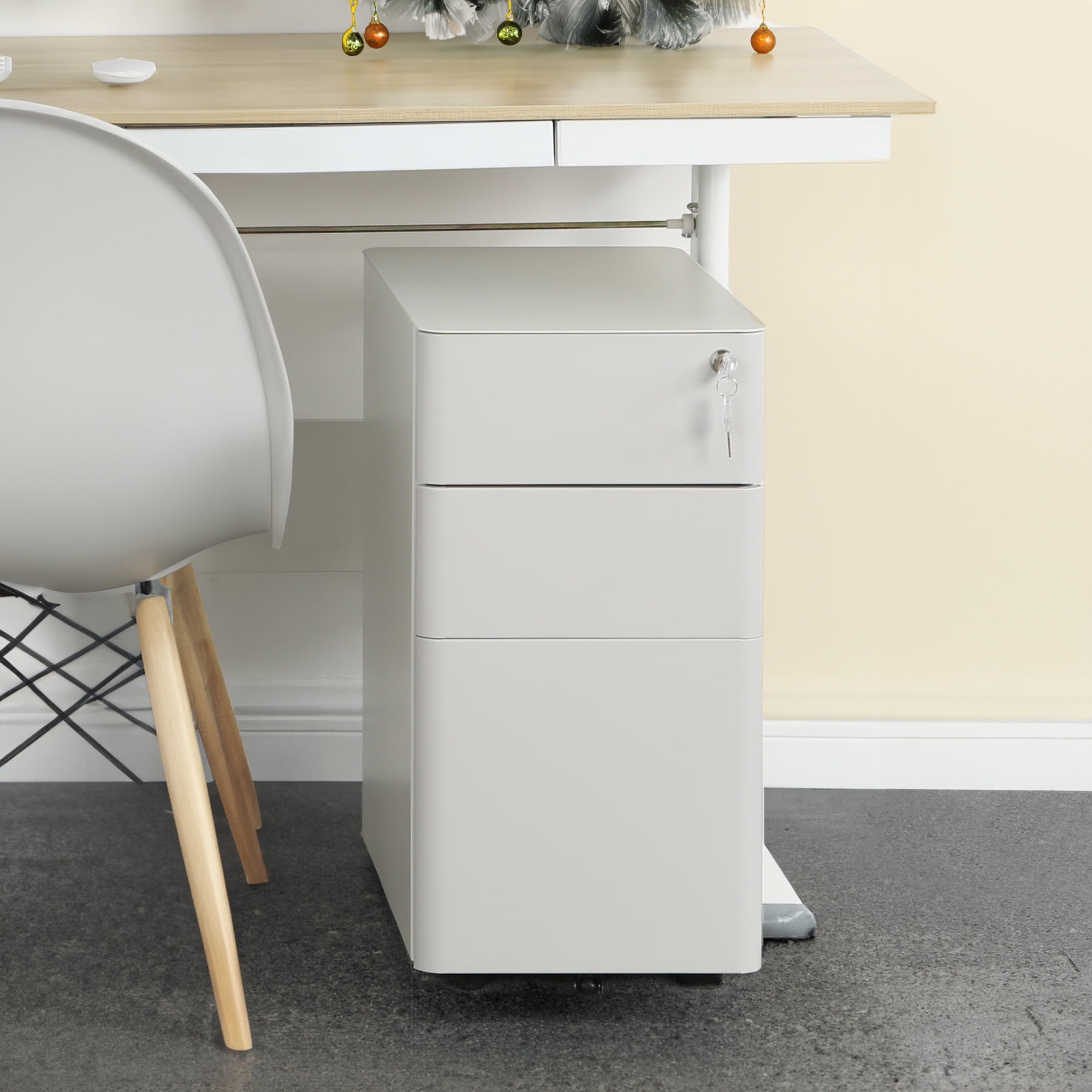 Dextrus 3-Drawer Metal File Cabinet - Durable Storage Organizer for ...