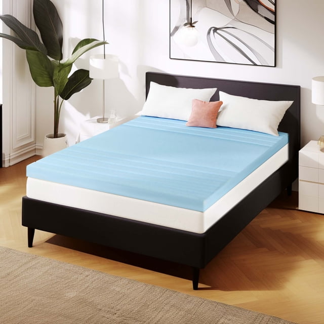 Dextrus 3" Twin Mattress Cooling Gel-Infused Memory Foam Mattress ...