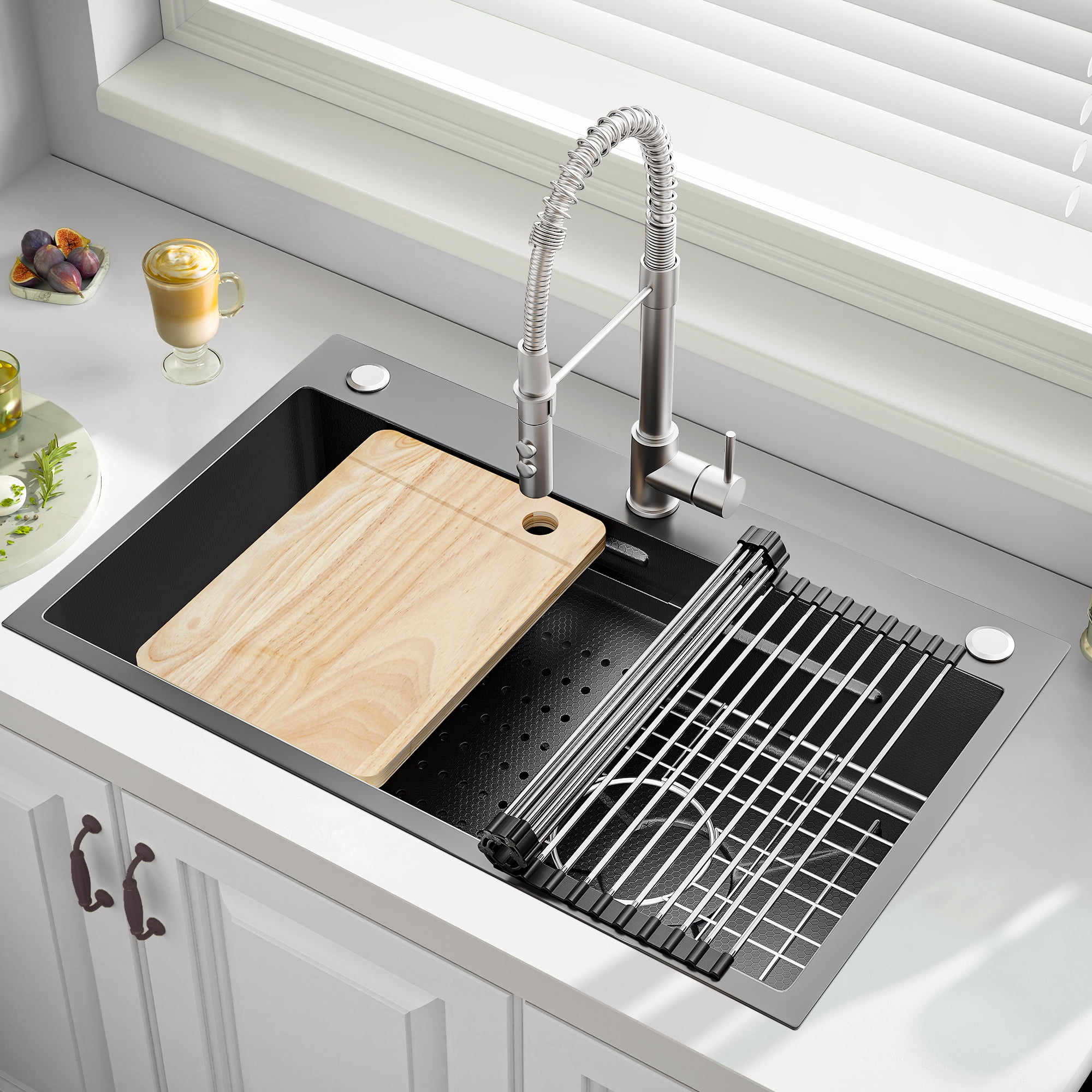 Dextrus 30-Inch Drop-In Kitchen Sink,Stainless Steel Workstation with ...