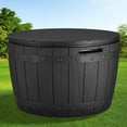 Dextrus Outdoor Waterproof 33 Gallon Resin Deck Box Black
