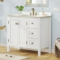 Dextrus 36'' Modern Bathroom Vanity with Sink Combo & Splash Guard ...