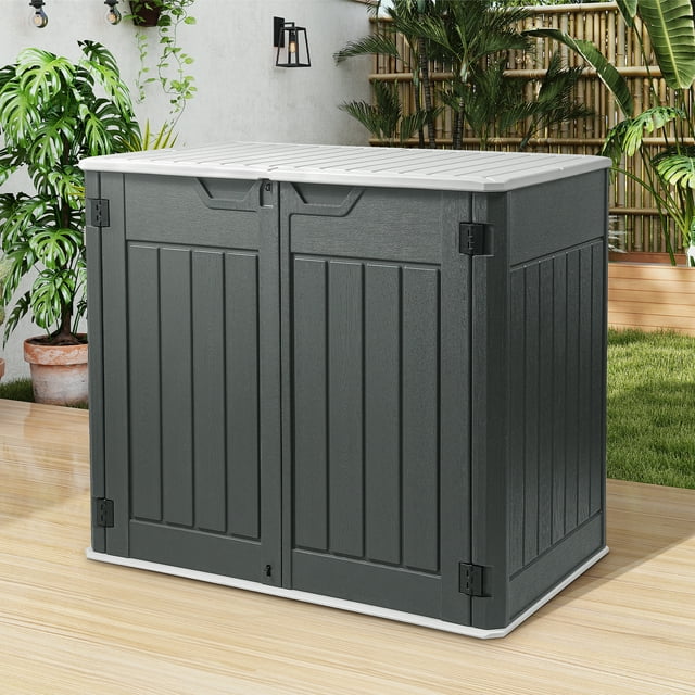 Dextrus 4.5x4ft Outdoor Horizontal Resin Storage Shed, Waterproof ...