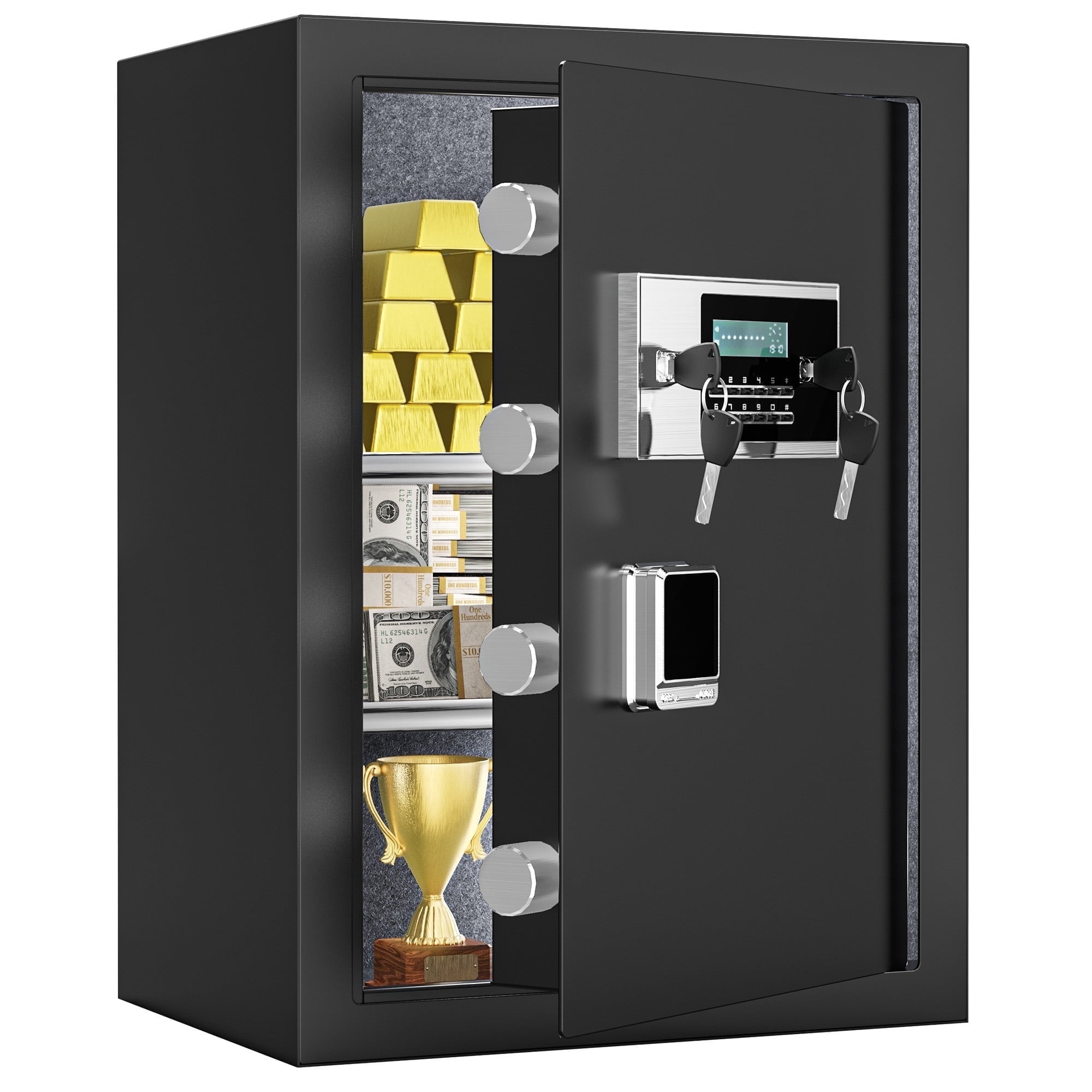 Dextrus 4 Cu.ft Steel Safe with Digital Lock, Fire-Resistant Bag ...
