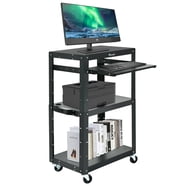 Mount-It! Mobile Stand Up Desk | Computer Rolling Presentation Cart ...