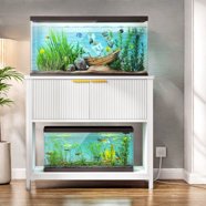 Dextrus Fish Tank Stand with Electrical Sockets, Cabinet for 55-75 ...
