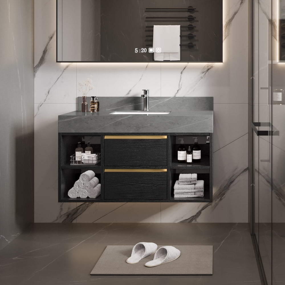 Dextrus 40" Bathroom Vanity with Sink, Modern Floating Bathroom Vanity ...