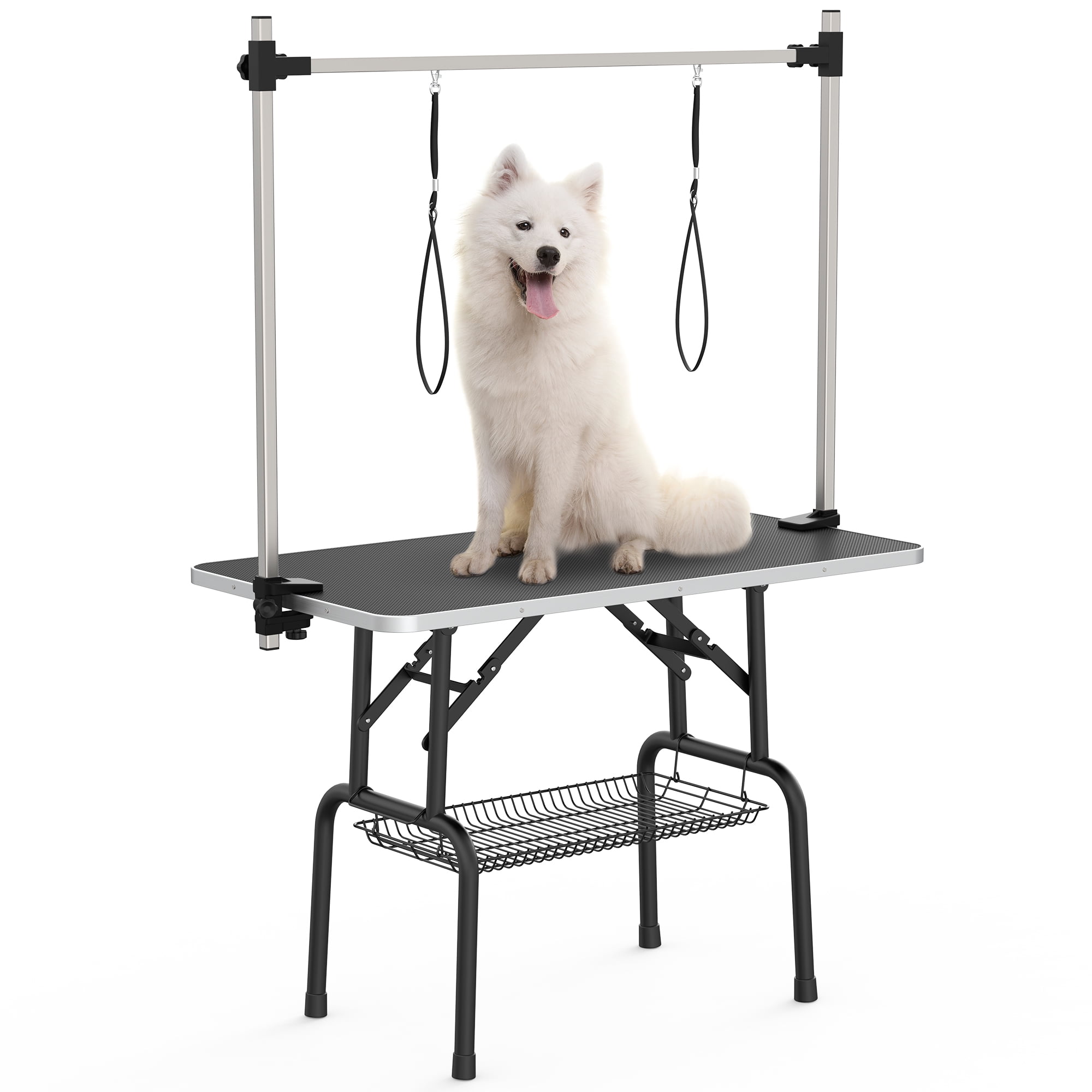 Dextrus 42" Dog Grooming Table, Foldable Home Pet Bathing Station Table ...