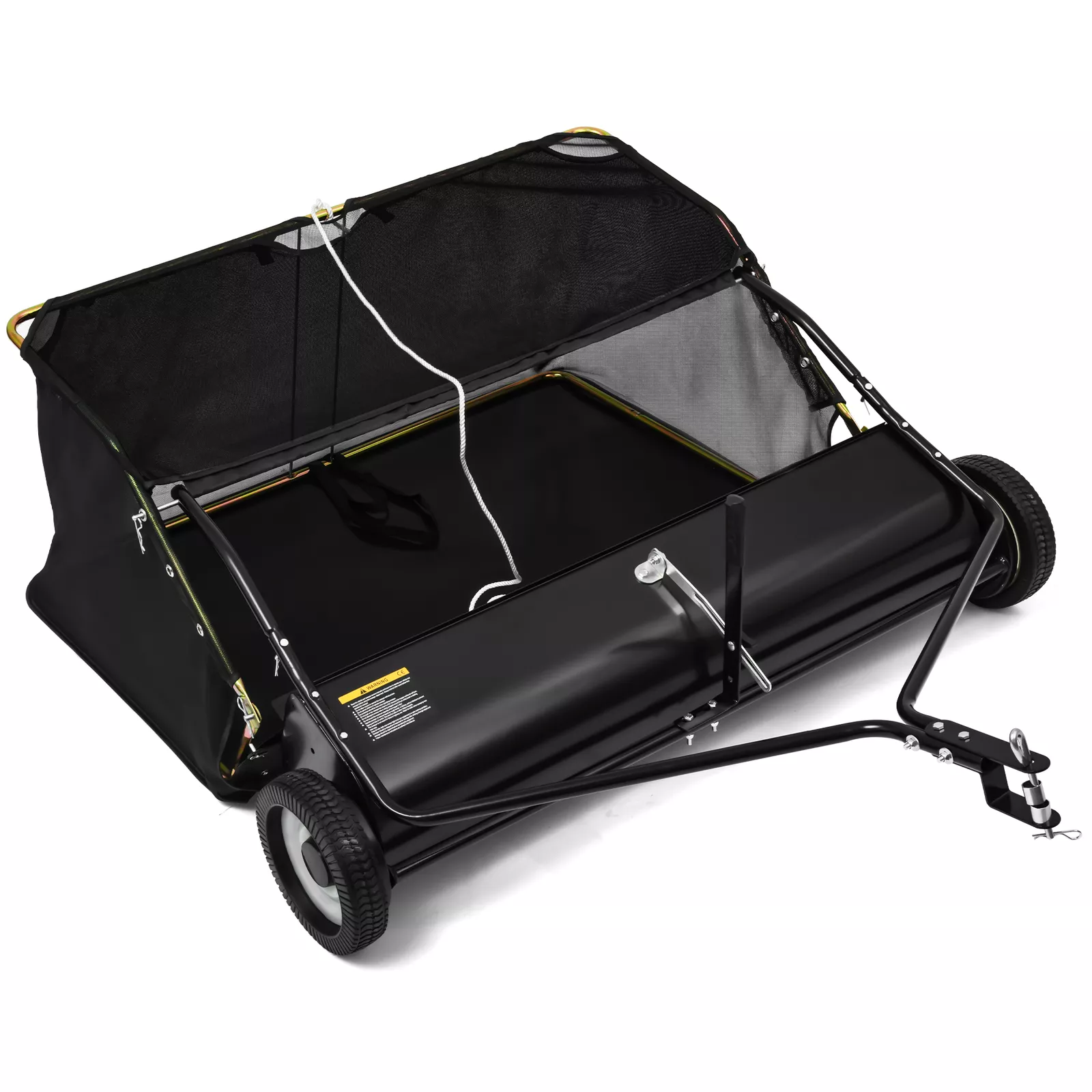 Dextrus 42" Tow Behind Lawn Sweeper Leaf Collector for Garden Grass ...