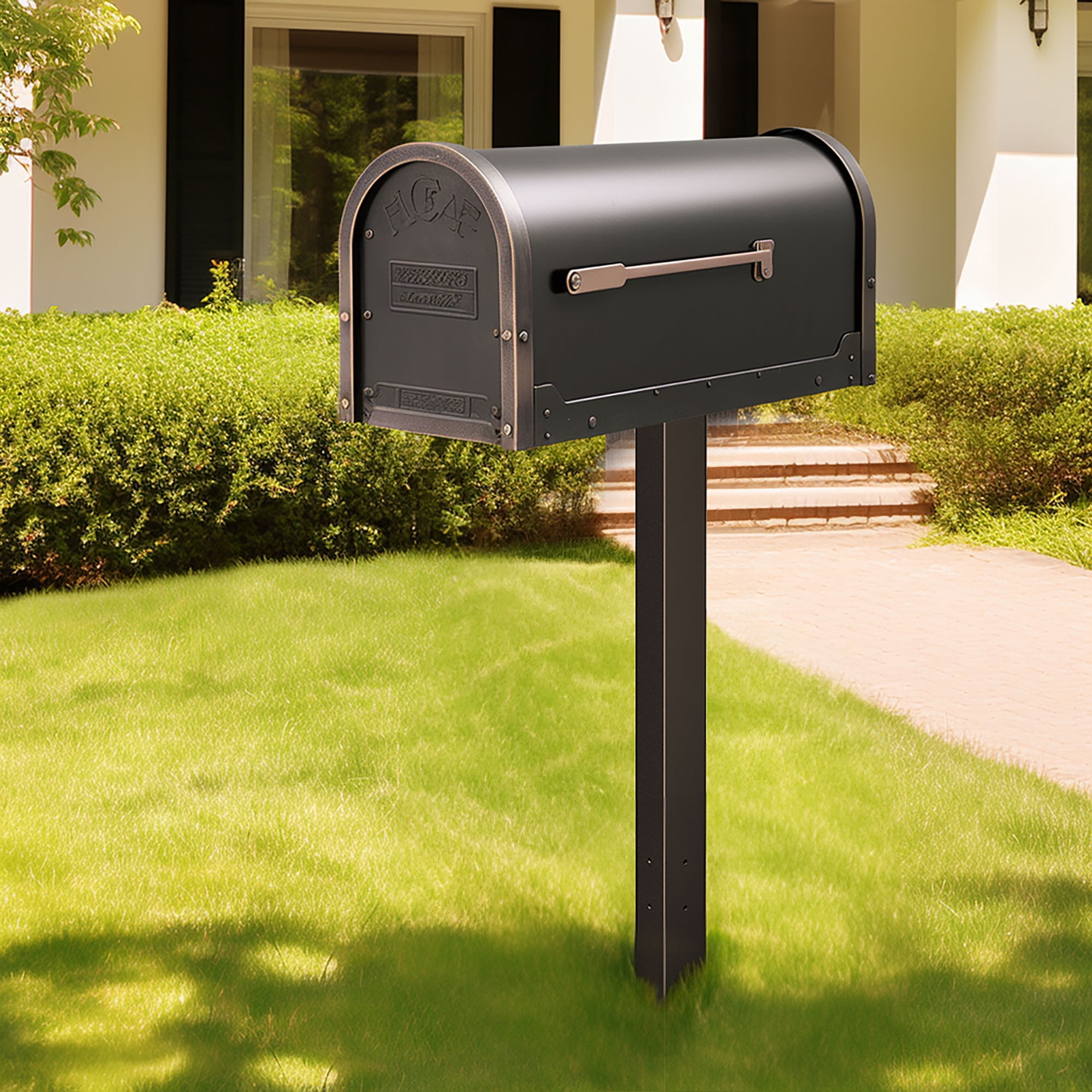 Free Shipping! Dextrus 43" Mailbox Post Base, Q235 Steel Mail Box Post ...