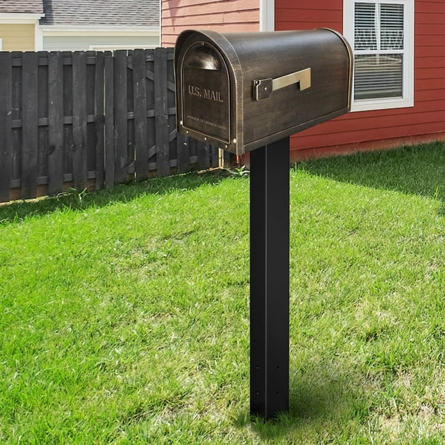 Dextrus 43" Mailbox Post Base, Q235 Steel Mail Box Post Kit, Powder ...