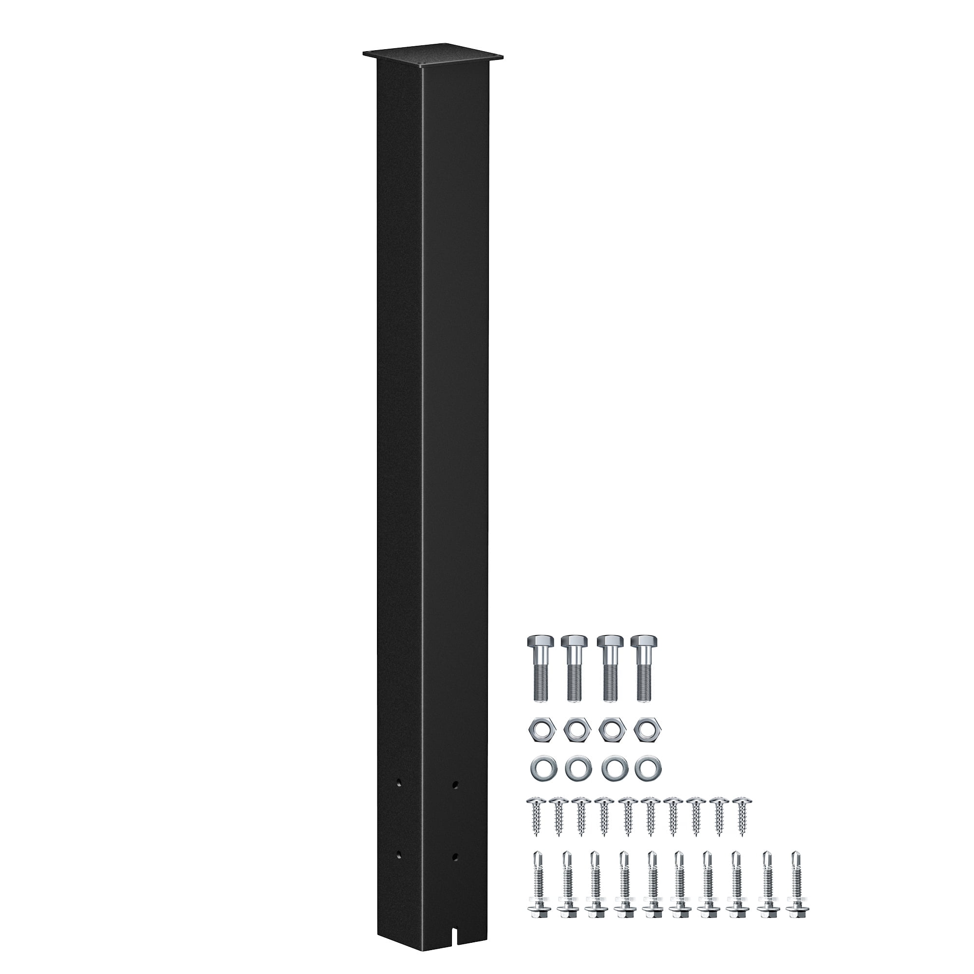 DEXTRUS 43" Mailbox Post Kit, Powder-Coated Surface Post Stand for Lawn ...