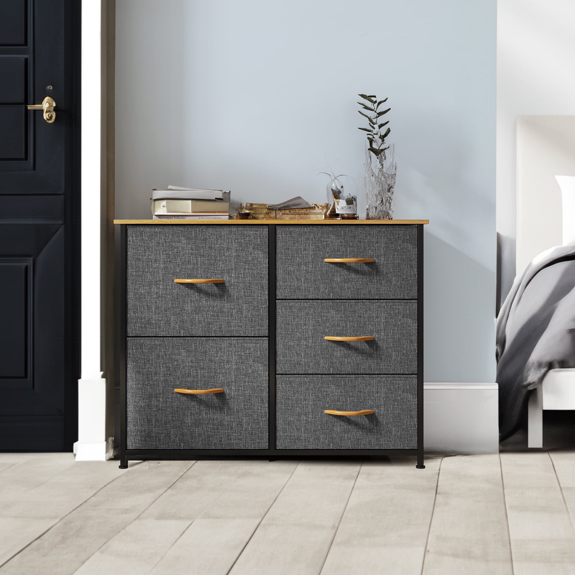 Dextrus 5 Drawers Dresser Storage Unit for Bedroom Toy Steel Frame ...