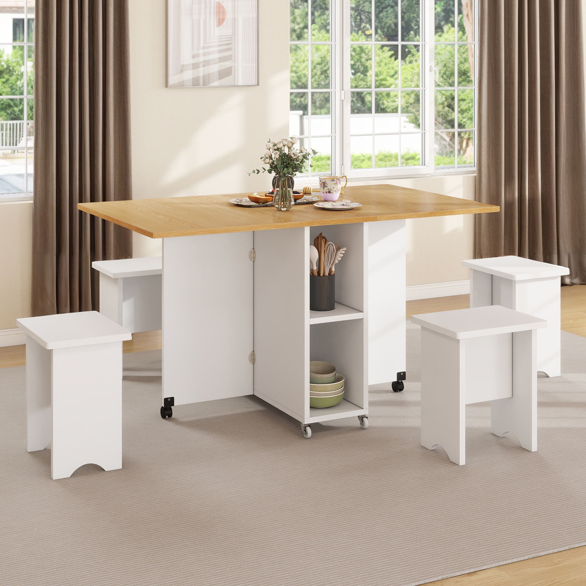 Drop Leaf Table Folding Chairs Stored Inside Drop Leaf Table Folding Chairs Stored Inside